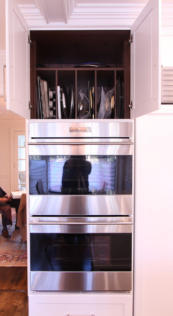 Walnut Interior Oven Cabinet with Tray Dividers - Traditional - Kitchen ...