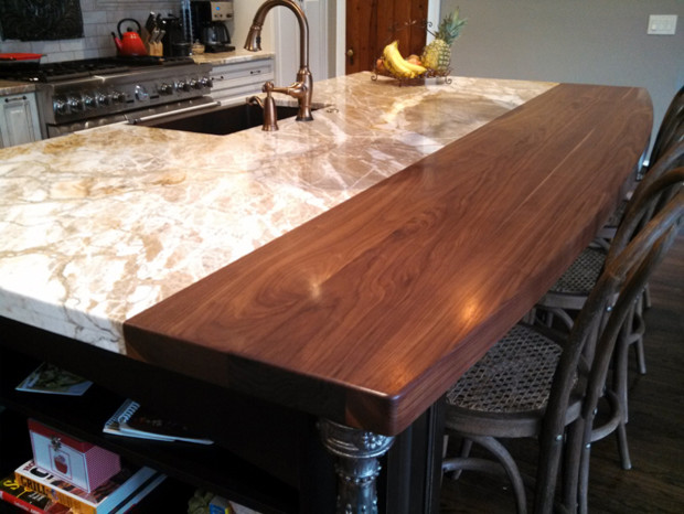Walnut With Stone Island Top - Transitional - Kitchen - Atlanta - by J ...