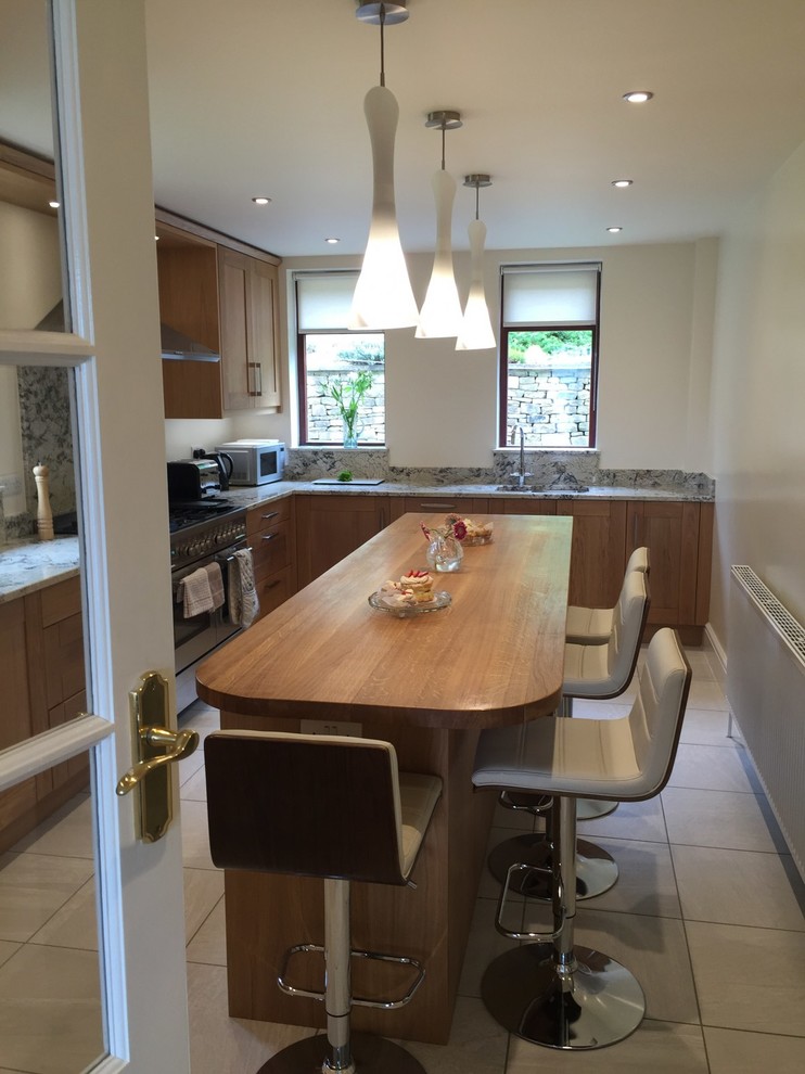 Warm up your kitchen with a classic, light wood design, that family ...