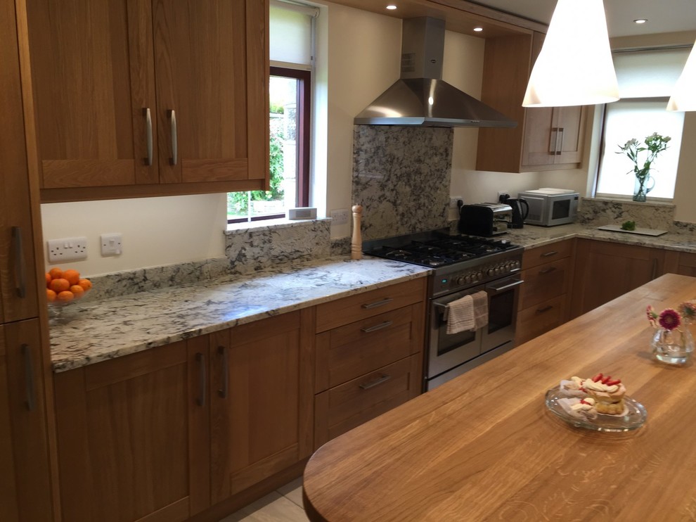 Warm up your kitchen with a classic, light wood design, that family ...