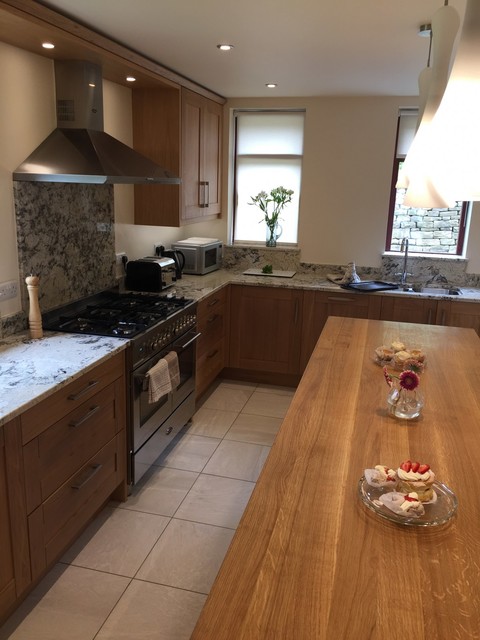 Warm up your kitchen with a classic, light wood design, that family ...