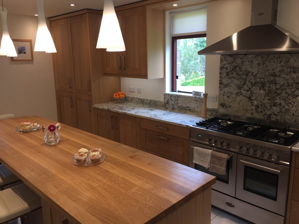 Warm up your kitchen with a classic, light wood design, that family ...