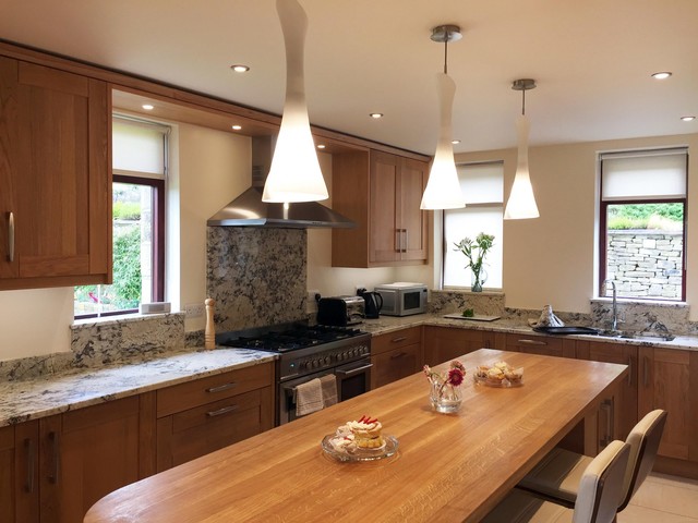Warm up your kitchen with a classic, light wood design, that family ...