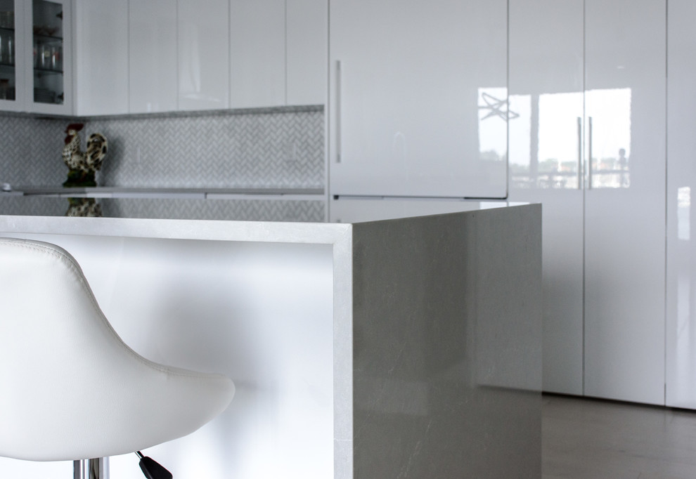 Waterfall Countertop Edge - Modern - Kitchen - Providence - by Madison ...