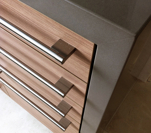 waterfall edge | counter detail - Contemporary - Kitchen - Orange ...