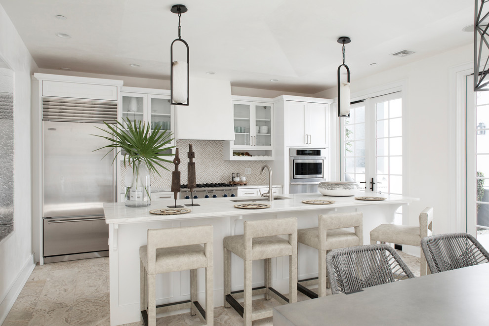 Well-Traveled Alys Beach Home - Beach Style - Kitchen - by Brad Ramsey ...