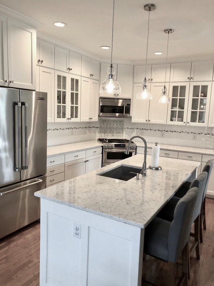 West Nashville Italian Waves Quartz Kitchen - Craftsman - Kitchen ...