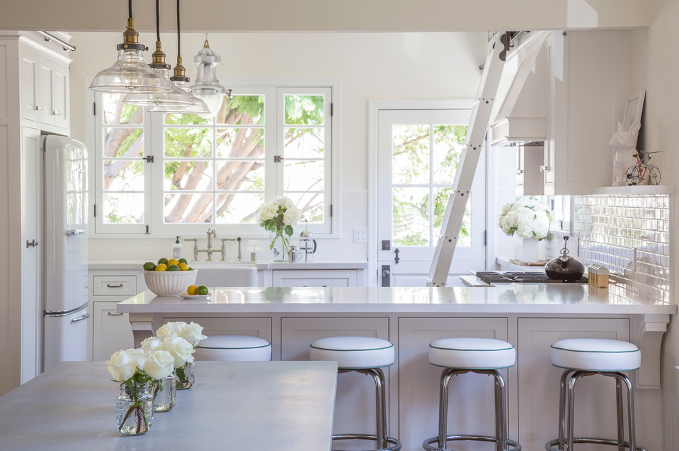 Whimsical Vintage Inspired Farmhouse Kitchen Remodel - Transitional ...