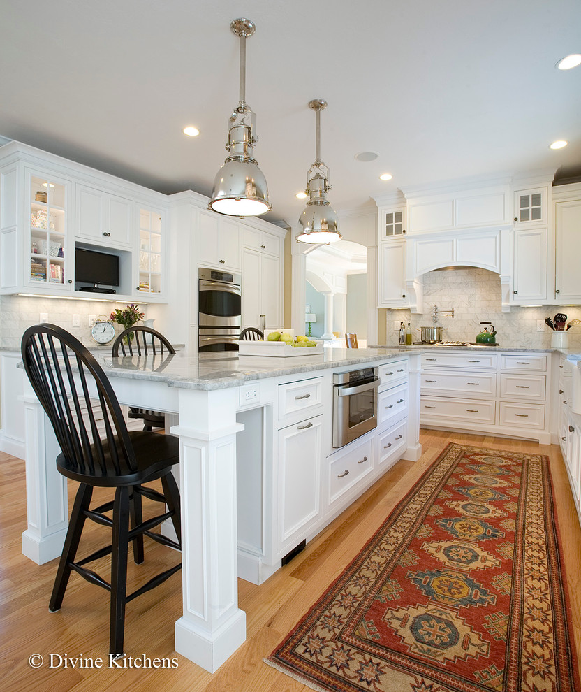 White and Bright - Traditional - Kitchen - Boston - by Divine Design ...