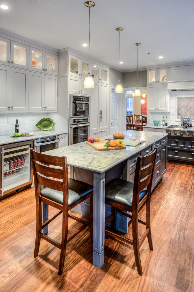 White and Grey kitchen remodel - Traditional - Kitchen - San Francisco ...