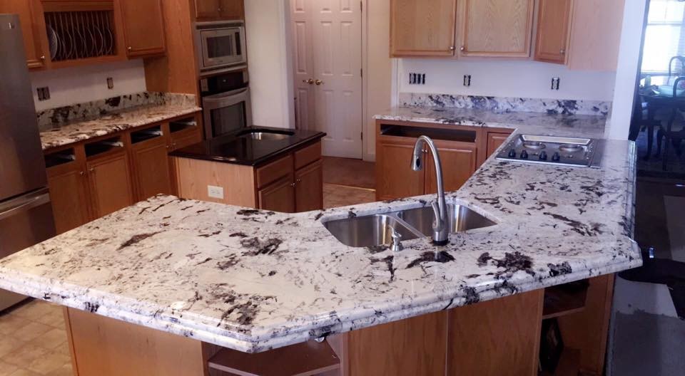 White Delicatus Granite Countertop - Traditional - Kitchen - Raleigh ...
