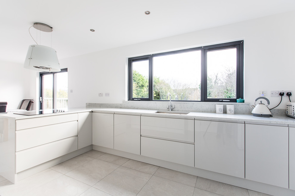 White handless Kitchen - Modern - Kitchen - Other - by Crana Kitchens ...