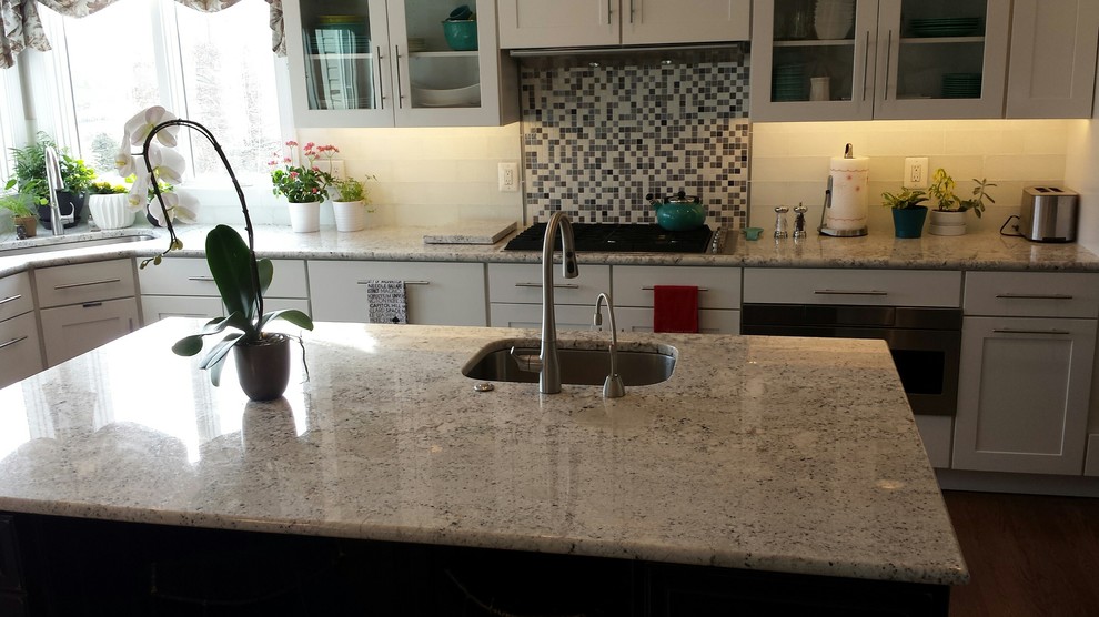 White Ice granite kitchen by The Beveled Edge - Contemporary - Kitchen ...