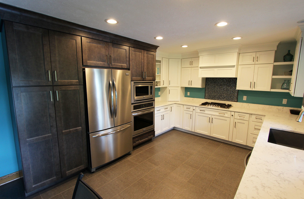 White Icing and Smoke Cabinets with Viatera Quartz Countertop ~ Medina ...