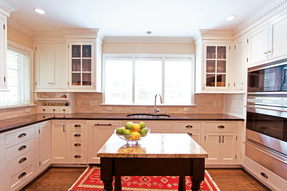 White Inset Cabinets in Historic Home - Traditional - Kitchen - Other ...