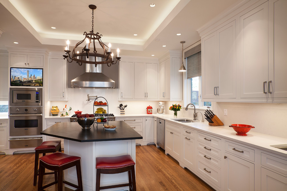 White Inset Kitchen - Traditional - Kitchen - Houston - by Cabinet ...