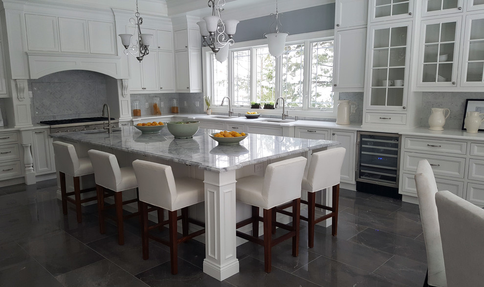 White Inset Kitchen - Traditional - Kitchen - New York - by eFrog ...