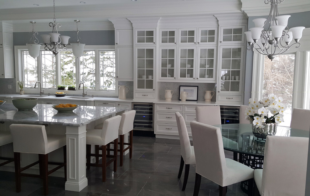 White Inset Kitchen - Traditional - Kitchen - New York - by eFrog ...