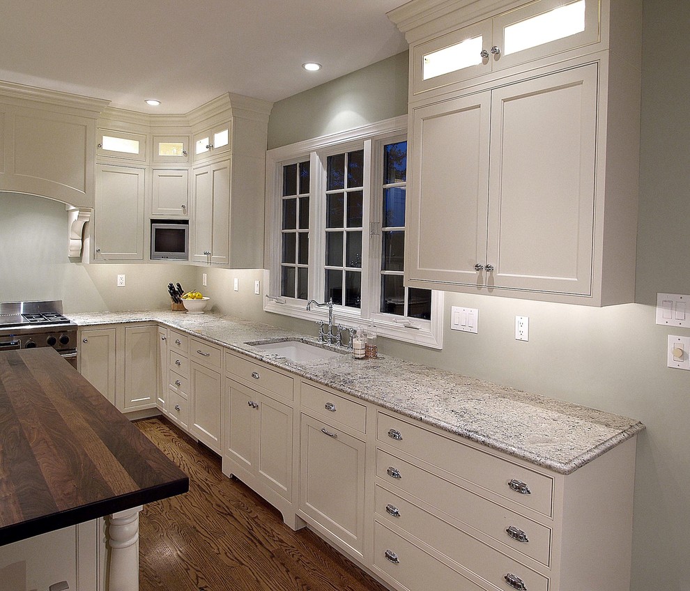 White Inset Kitchen in Gladwyne - Traditional - Kitchen - Philadelphia ...