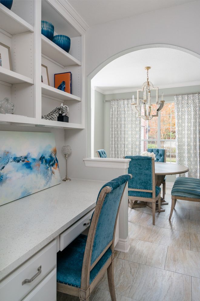 White kitchen desk - Transitional - Home Office - Houston - by Monarch ...