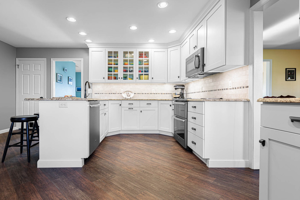 White Kitchen Remodel with Fiestaware Accents - Farmhouse - Kitchen ...