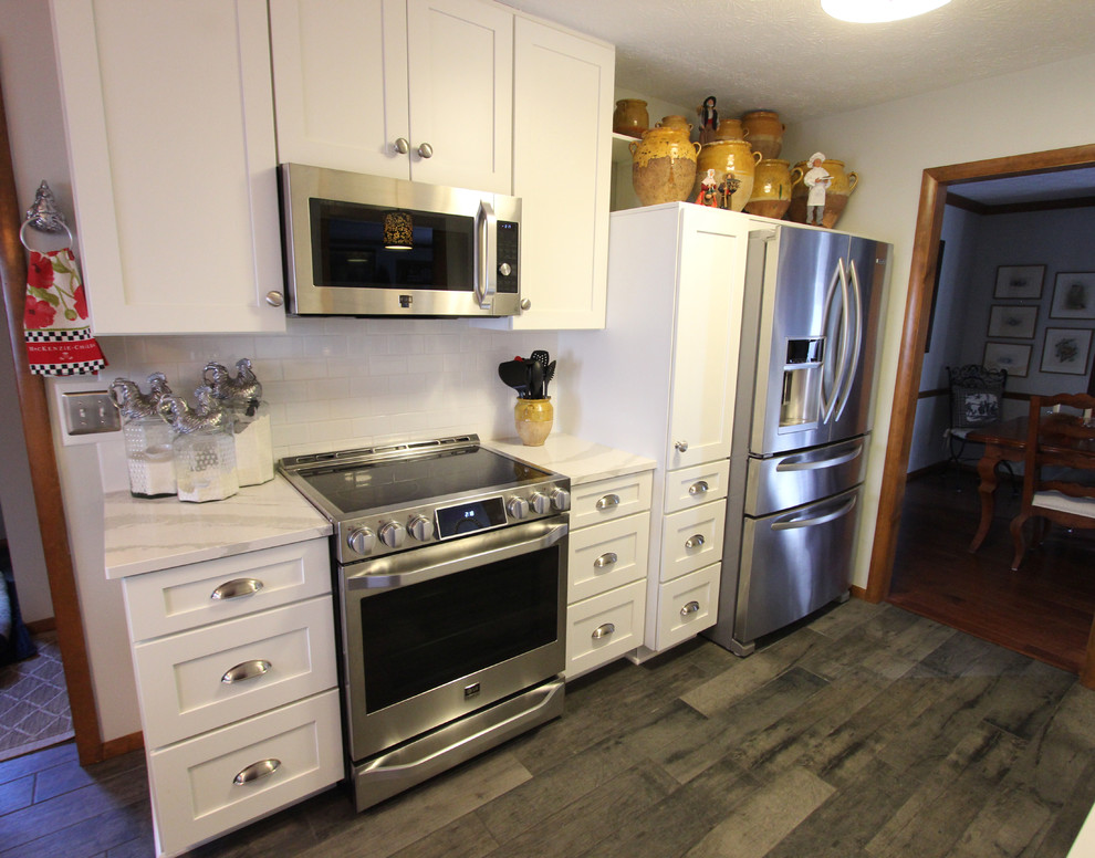 White Maple Kitchen with Quartz Countertops ~ Medina, OH - Transitional ...