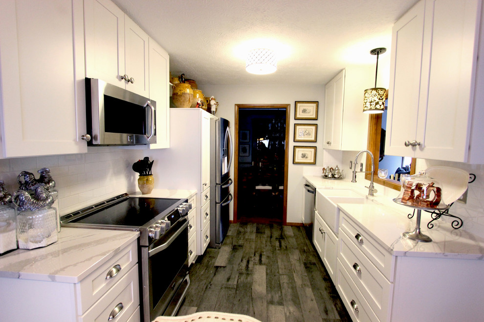 White Maple Kitchen with Quartz Countertops ~ Medina, OH - Transitional ...