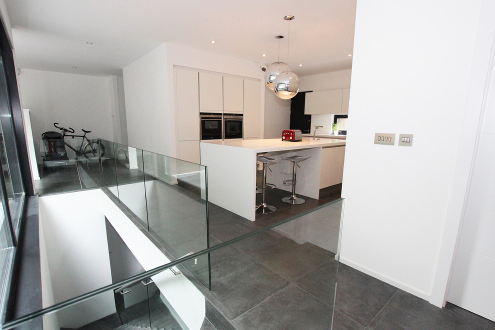 White matt kitchens - Contemporary - Kitchen - London - by LWK London ...
