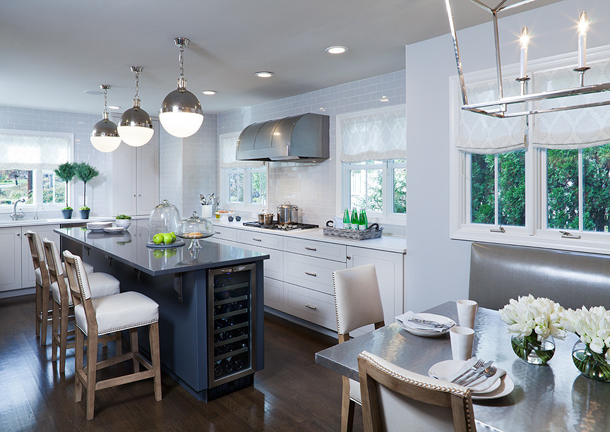 White Modern Farmhouse, Westfield NJ - Farmhouse - Kitchen - New York ...