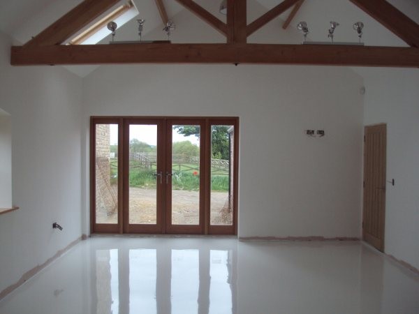WHITE POURED RESIN FLOORING INSTALLED AT DURHAM FARMHOUSE CONVERSION ...