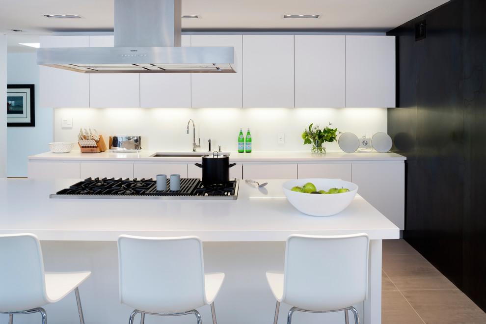 White Quartz Countertops - Contemporary - Kitchen - DC Metro - by ...