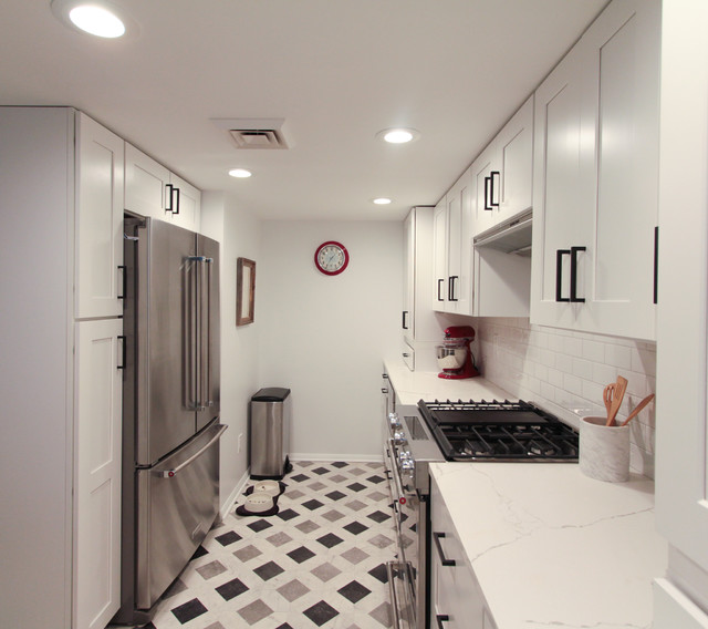 White Recessed Panel Cabinets - Modern - Kitchen - Philadelphia - by ...