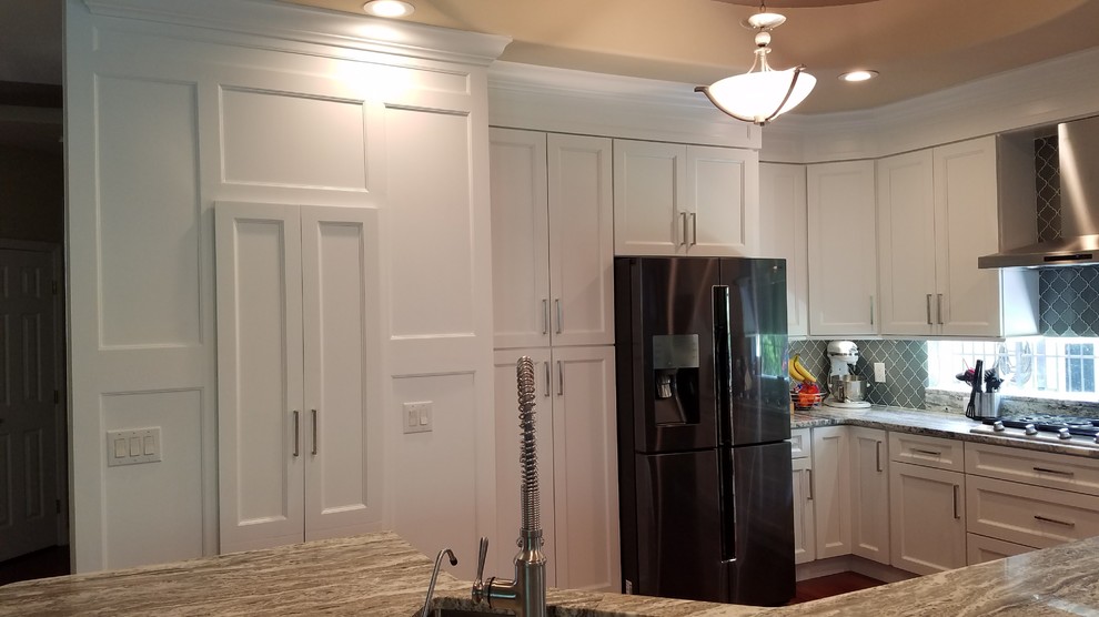 White shaker ogee cabinets and design - Transitional - Kitchen ...