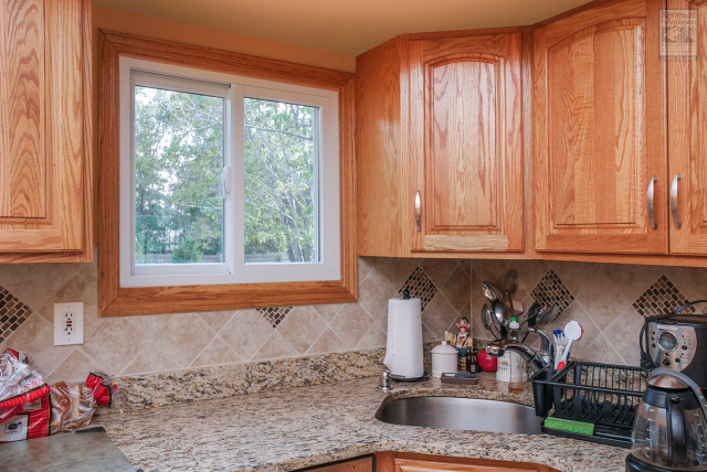 White Sliding Window in Kitchen - Renewal by Andersen - Kitchen - New ...