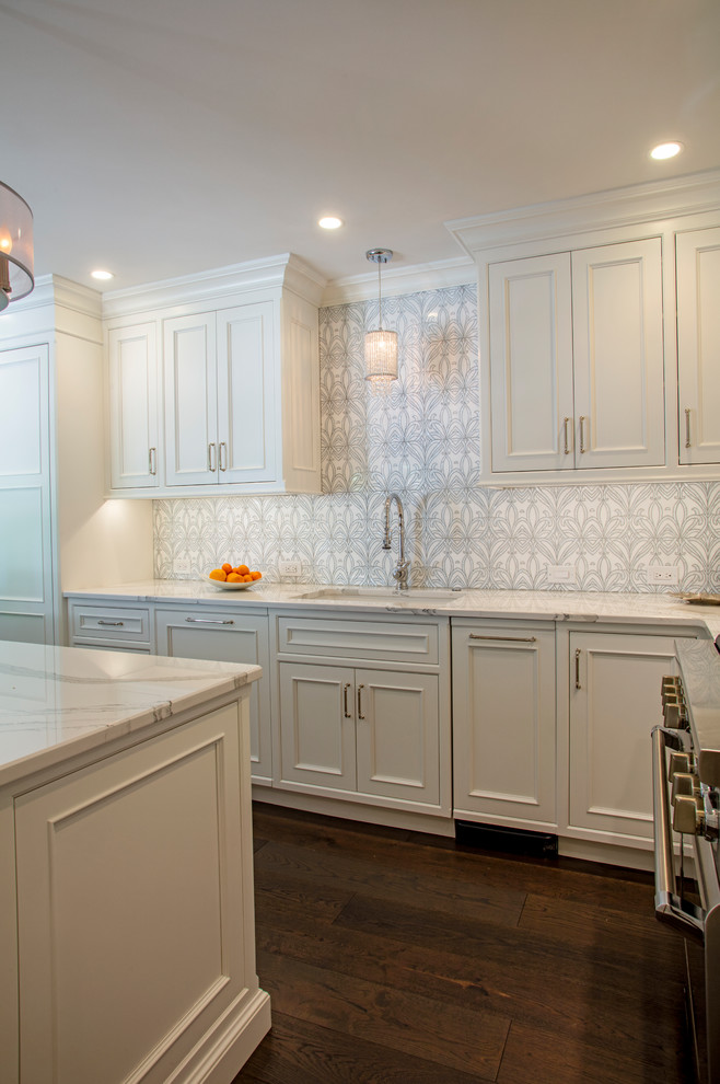 White Transitional Kitchen - Doylestown - Transitional - Kitchen ...