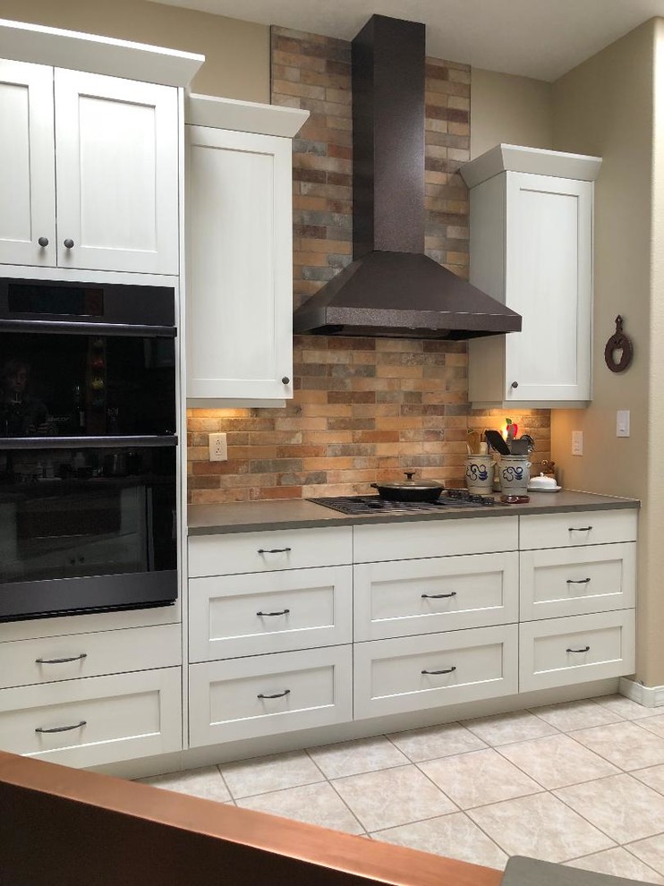 White Transitional Kitchen - Transitional - Kitchen - Albuquerque - by ...