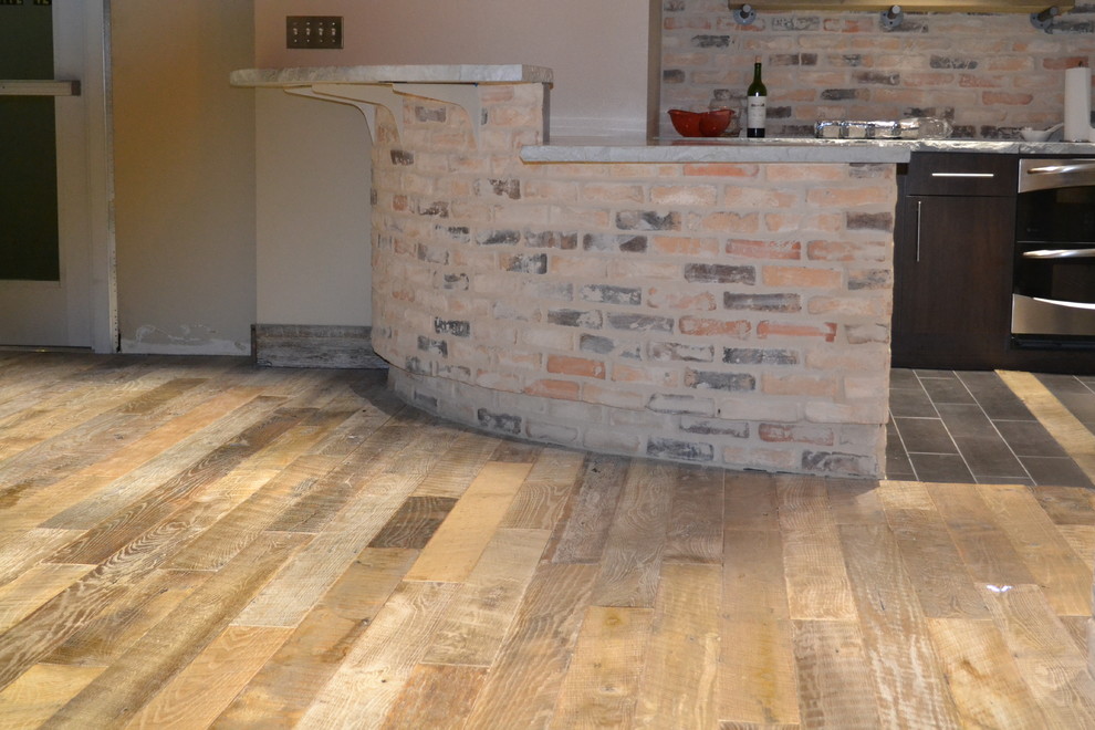 White Washed Barn Wood Flooring - Rustic - Kitchen - Austin - by ...