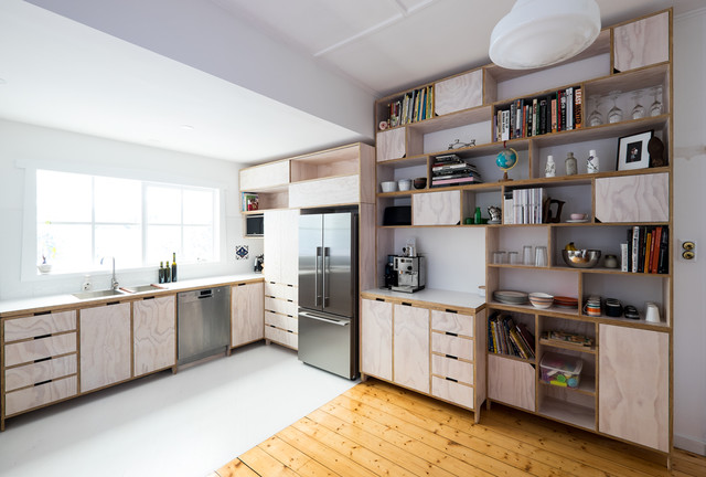 White Washed Kitchen - Modern - Kitchen - Melbourne - by MAXI Plywood ...