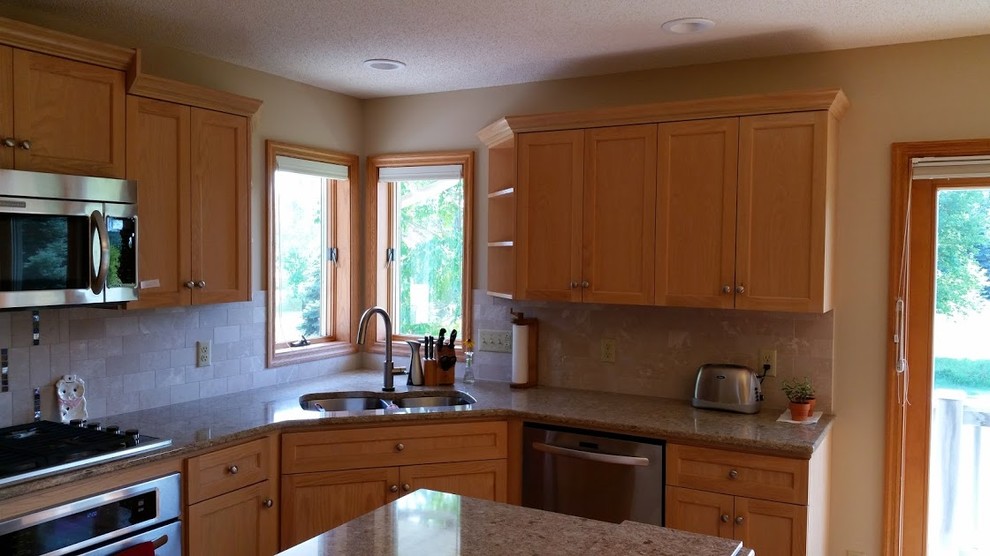 Whitewashed Oak Kitchen in Inver Grove Heights - Kitchen - Minneapolis ...