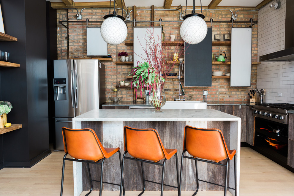 Wicker Park Industrial Loft - Industrial - Kitchen - Chicago - by ...