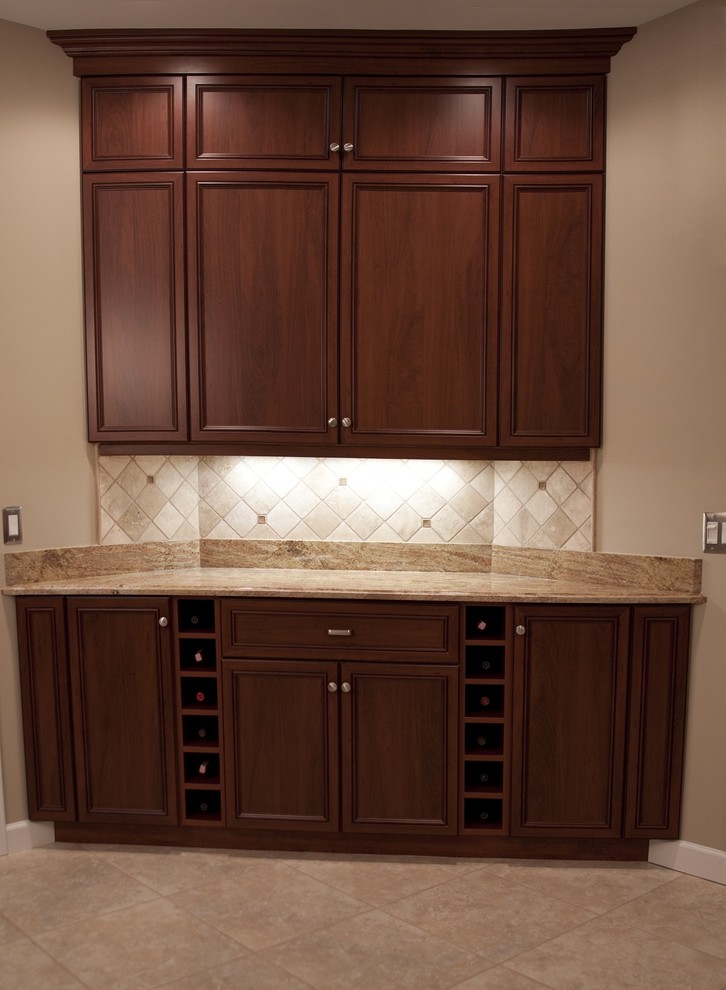 Wine corner in the kitchen - Traditional - Kitchen - Detroit - by ...