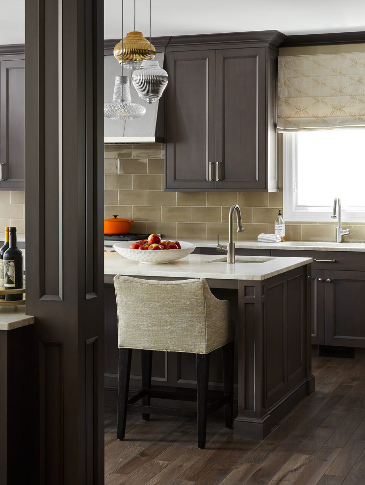 Wingback Island Stools - Transitional - Kitchen - Chicago - by Interior ...