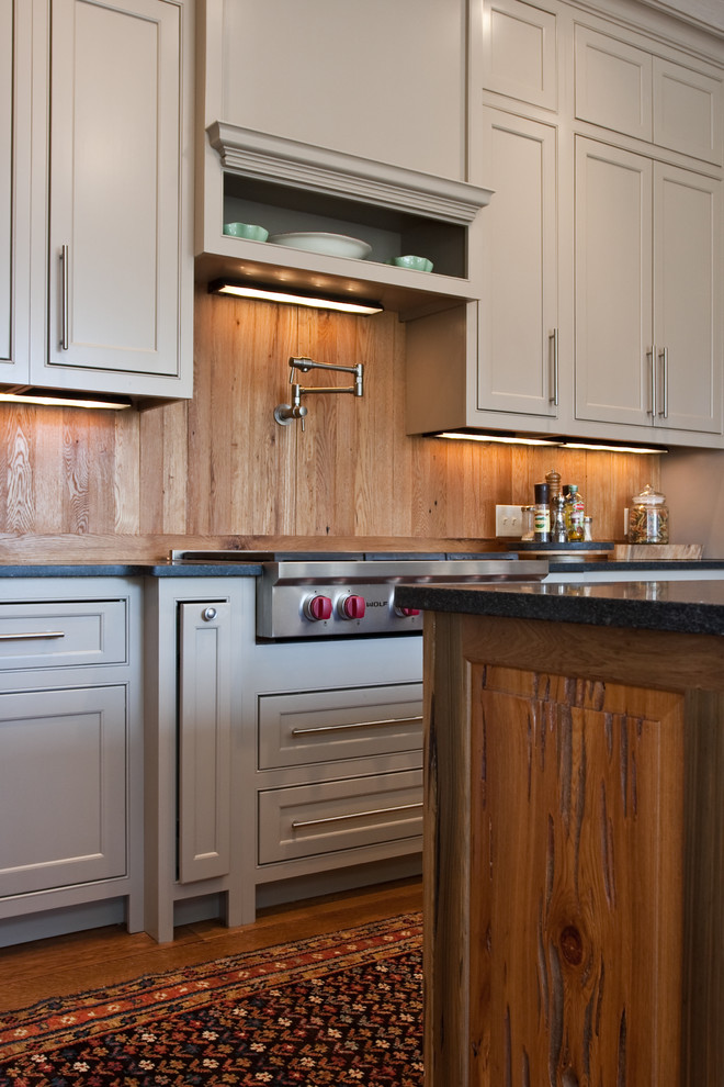 Wood Backsplash - Traditional - Kitchen - Birmingham - by Studio C ...