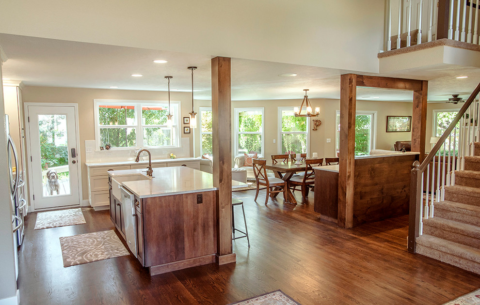 Wood Columns in the Kitchen - Transitional - Kitchen - Boise - by ...
