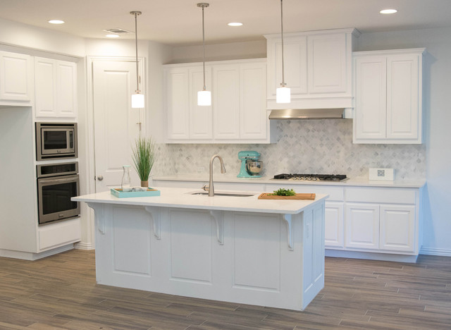Wood Look Tile Kitchen Floor - Transitional - Kitchen - Austin - by ...