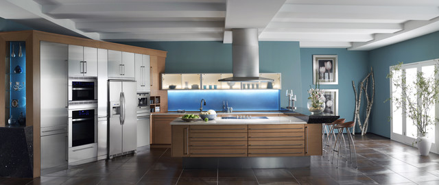 Wood-Mode Urban Matrix - Contemporary - Kitchen - Houston - by Cabinets ...