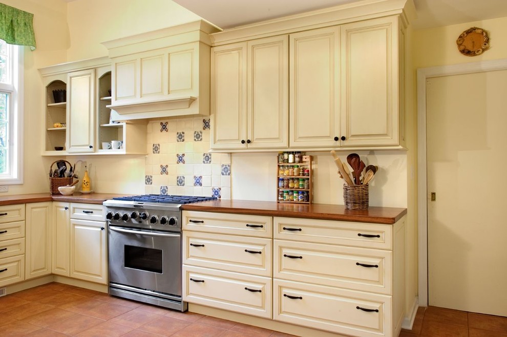 Wood n' White - Mediterranean - Kitchen - Philadelphia - by Cranbury ...