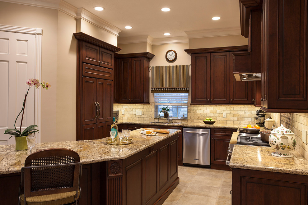 Wood Panel Appliances - Traditional - Kitchen - Houston - by Cabinet ...