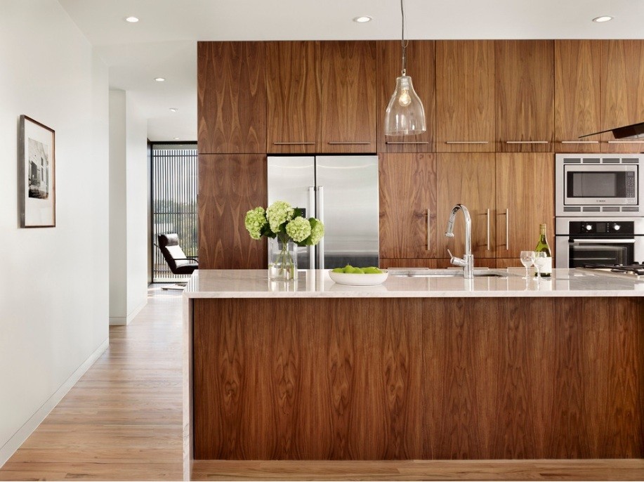 Wood Veneer Cabinet Door Fronts - Modern - Kitchen - New York - by ...