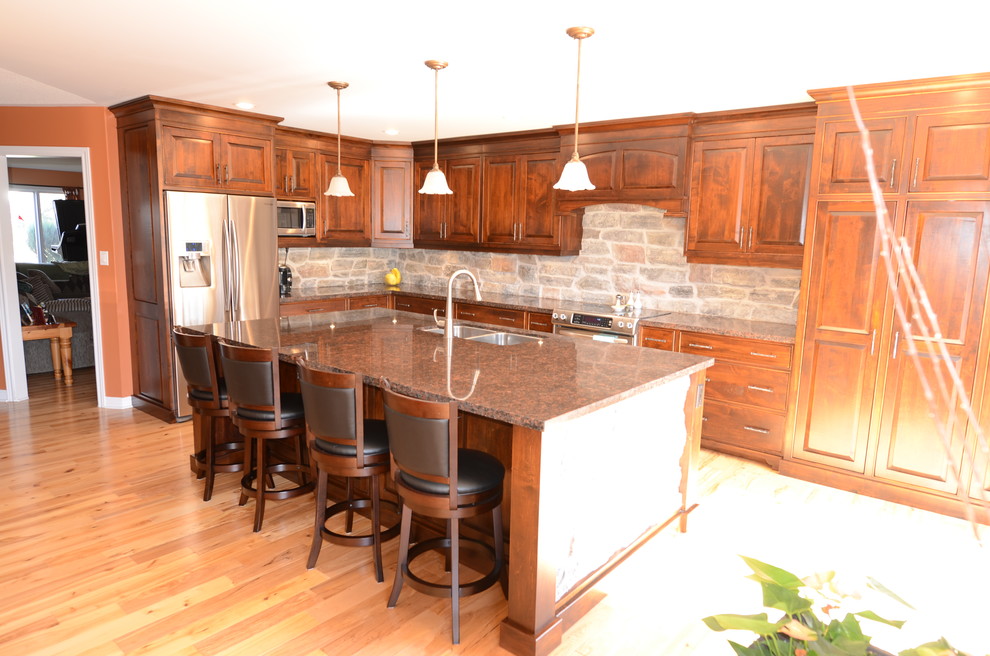 Wormy Maple Kitchen w/Stone - Rustic - Kitchen - Toronto - by Brice's ...